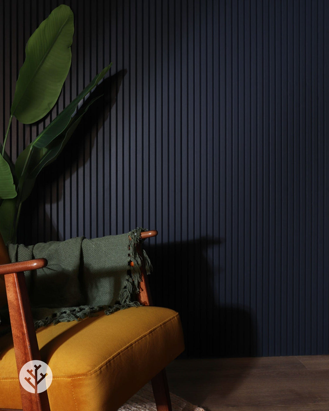 Flutto™ Blue Slat Flexible Tambour Wood Panels | Elegant Wall Paneling