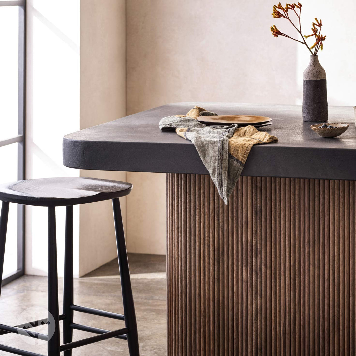 Flutto™ Walnut Mini-Ridge Flexible Tambour Wood Panels | Refined Wood ...