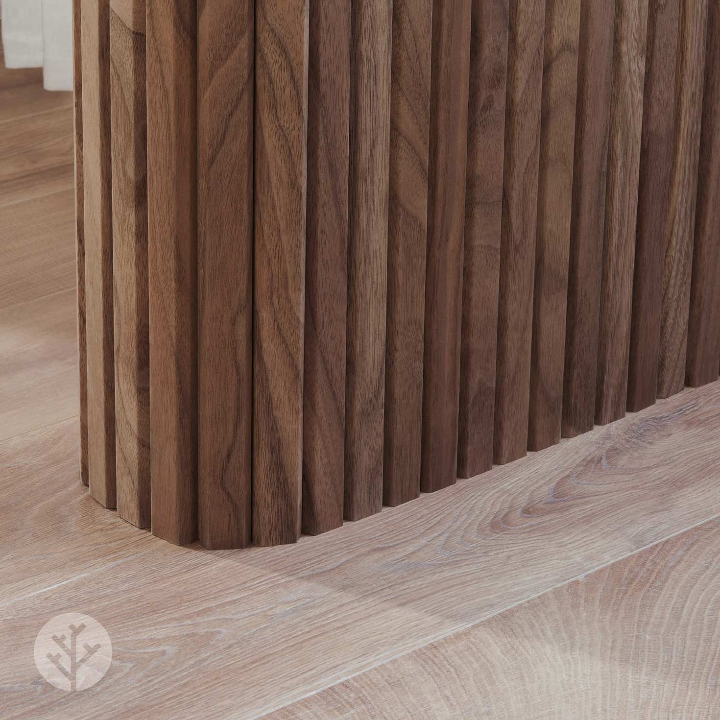 Flutto™ Walnut Slat Flexible Tambour Wood Panels | Chic Flexible Paneling