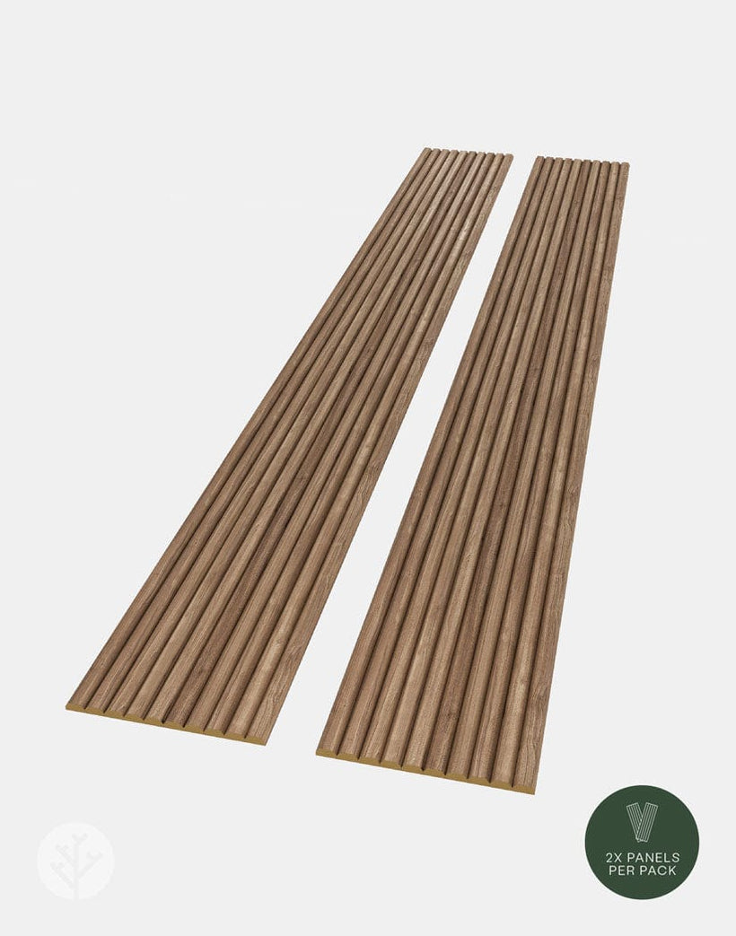 Flutto™ Walnut Slat Flexible Tambour Wood Panels | Chic Flexible Paneling