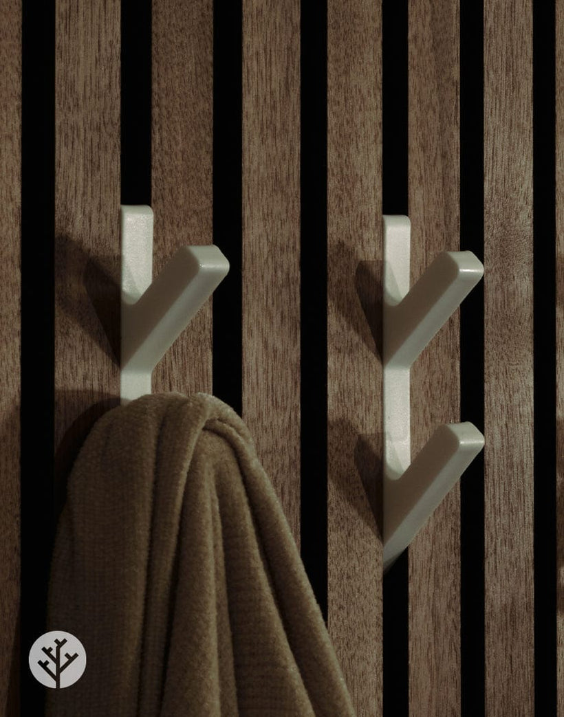 White 3D Hook (2pk) | Panel Accessories by Slatpanel®