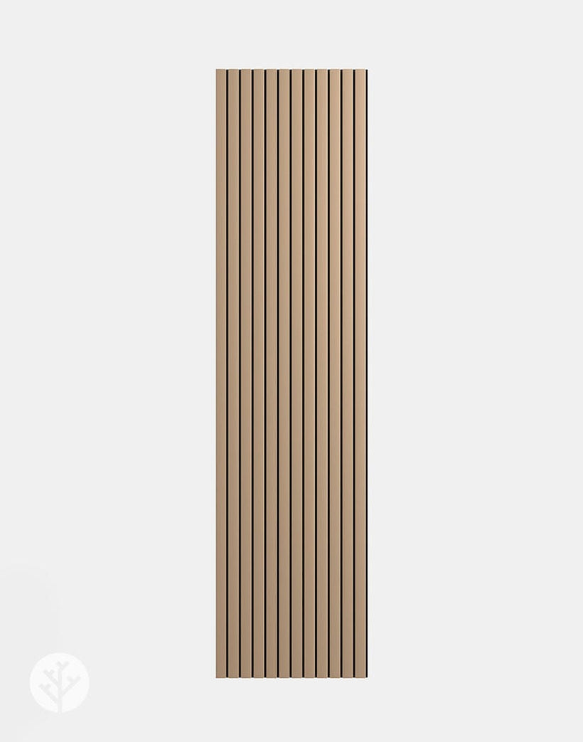 Slatpanel® Luxe Leather Beige Wide Slat Wood Wall Panel