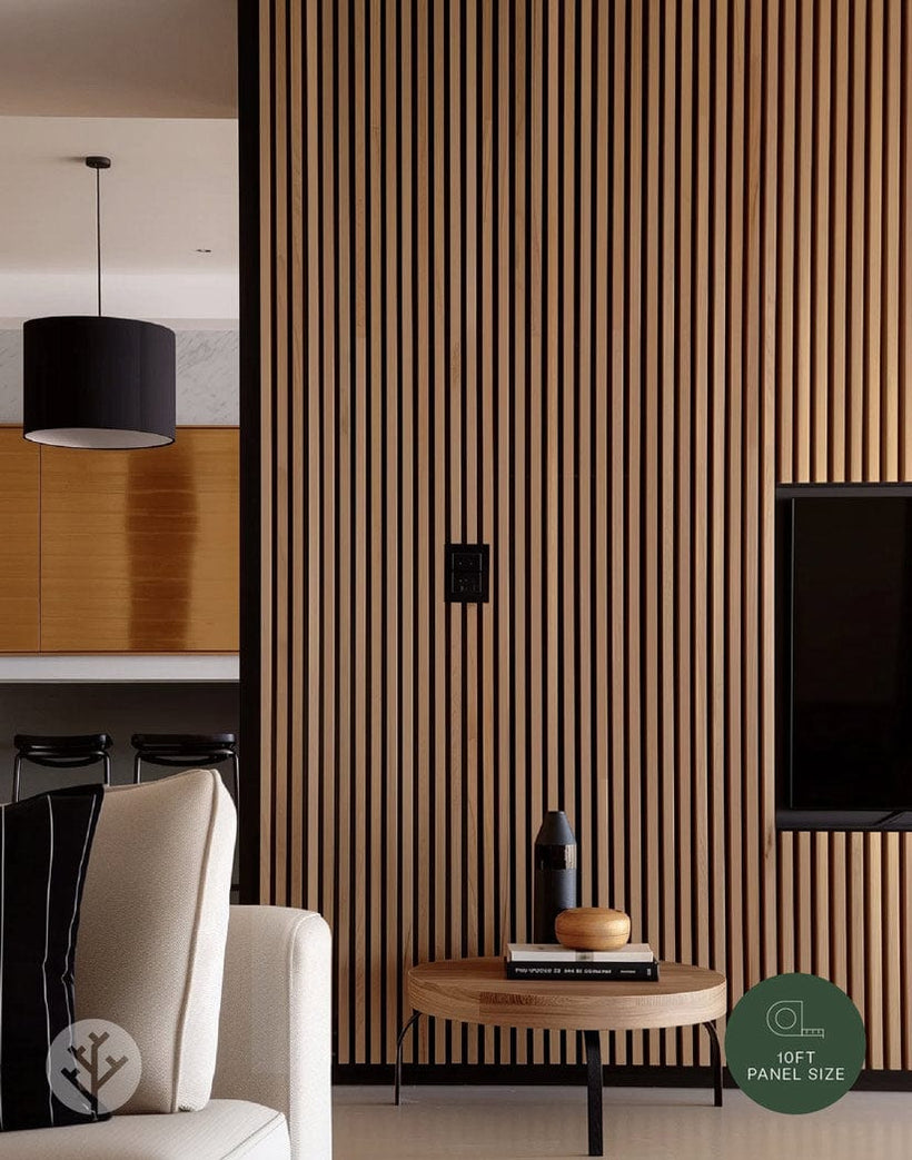 Natural Oak Acoustic Slat Wood Wall Panels | Order Online