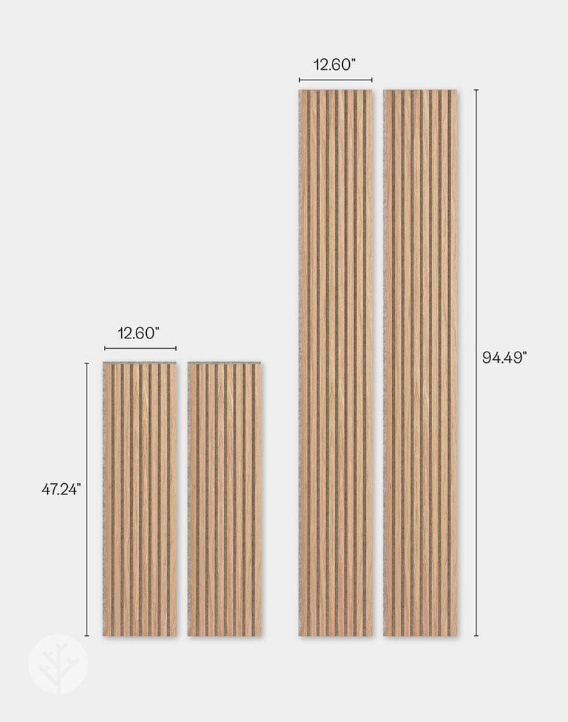 Natural Oak & Grey Felt Slat Wood Wall Panel | Luxury Panels