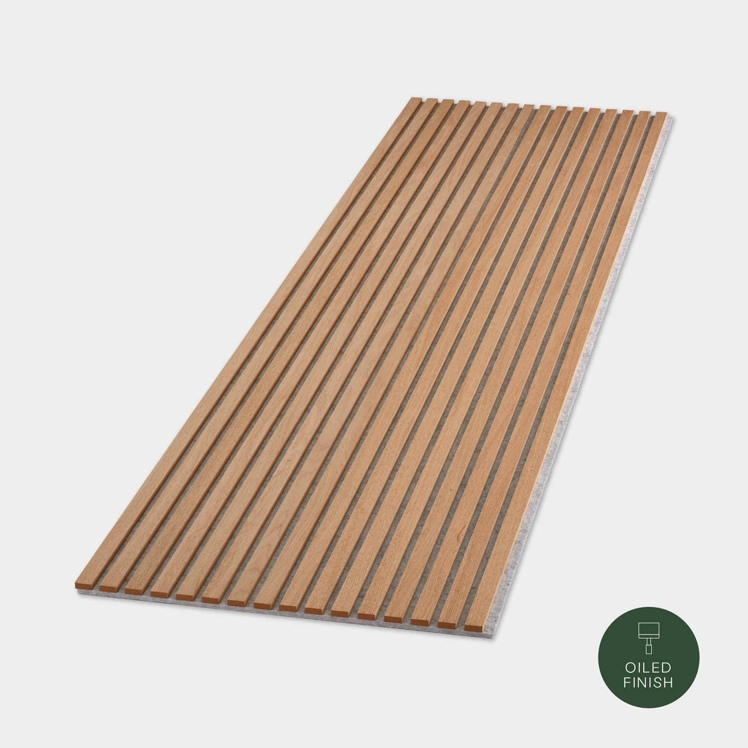 Natural Oak & Grey Felt Slat Wood Wall Panel | Luxury Panels