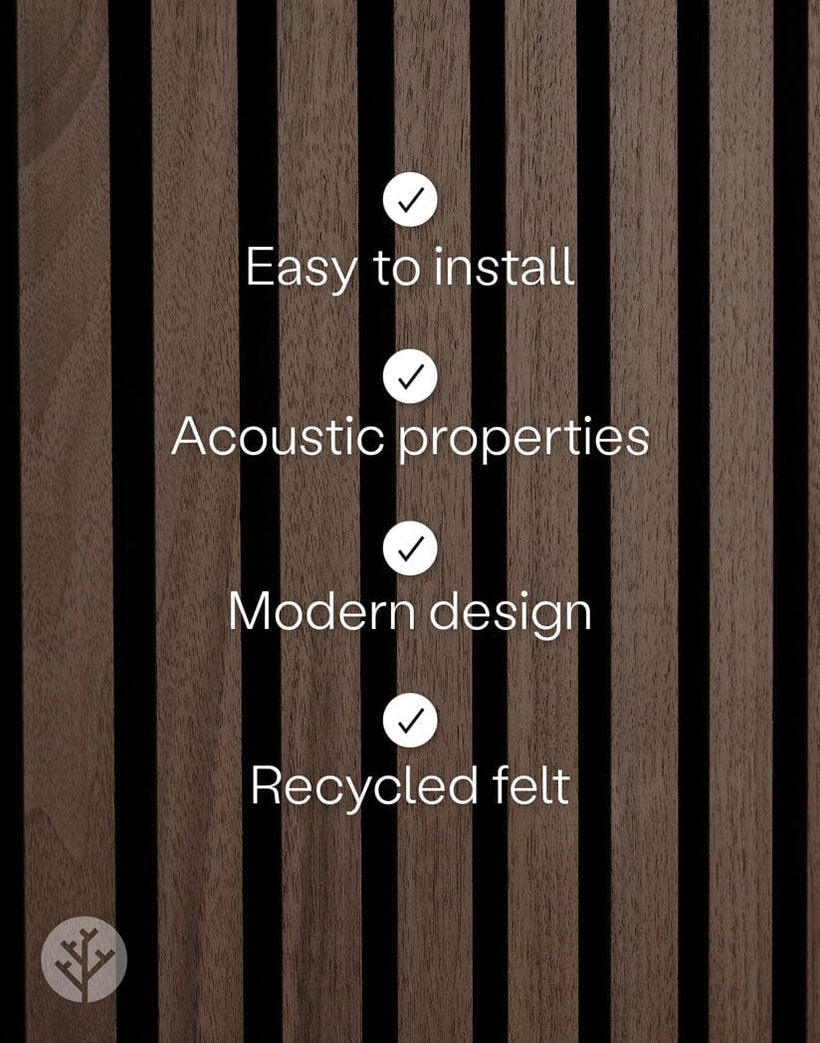 Natural Walnut Slat Wood Wall Paneling | Order Online