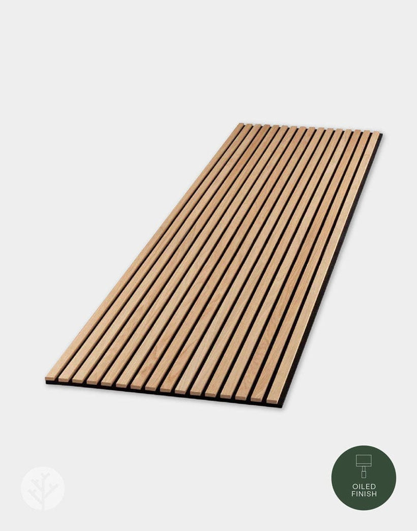 Natural Oak (Natural Core) Acoustic Slat Wood Wall Panels | Order Online