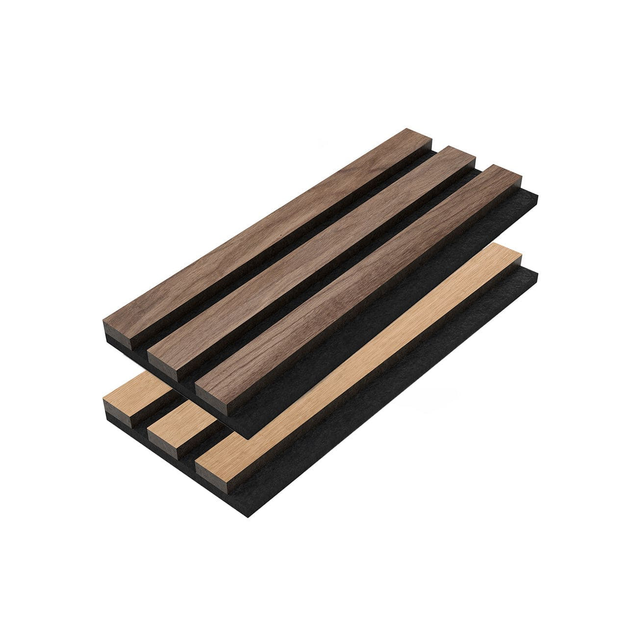 Oak and Walnut Wood Slat Wall Panel | Sample Box | The Wood Veneer Hub