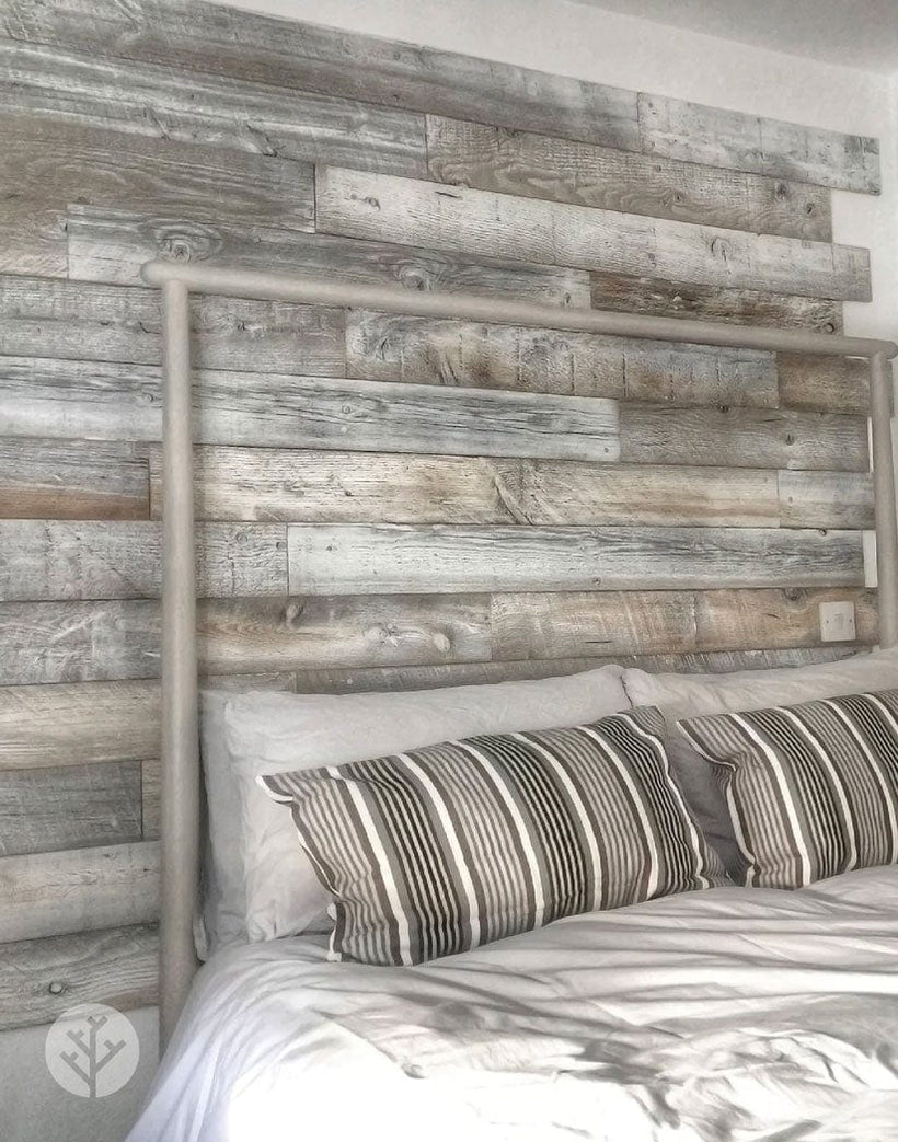 White Reclaimed Wood Wall Paneling | Rustic Wood Paneling