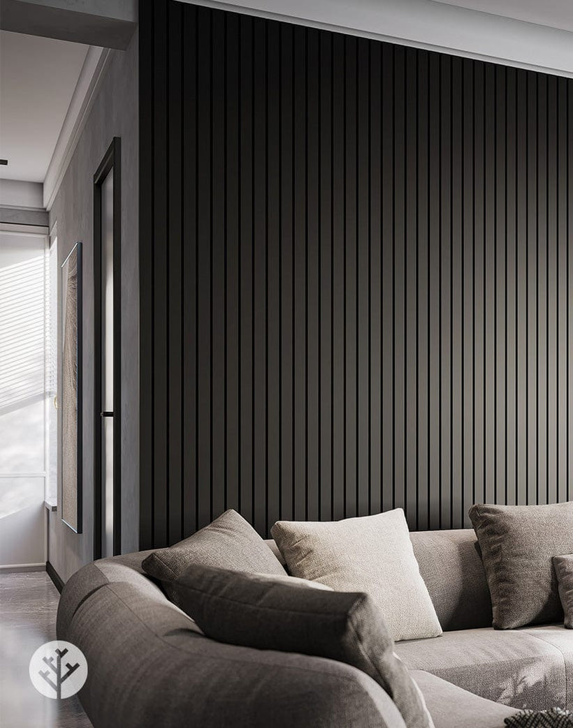 Slatpanel® Luxe Black Wide Slat Wall Panel