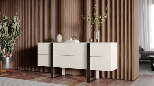 Walnut Ridge Fluted Tambour Panels | Deep, Rich Elegance