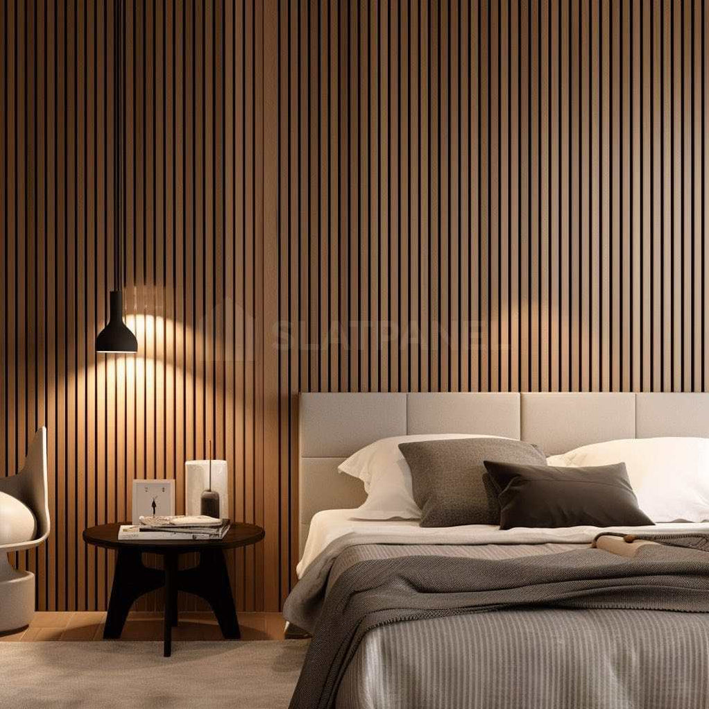 Natural Oak (Natural Core) Acoustic Slat Wood Wall Panels | Order Online