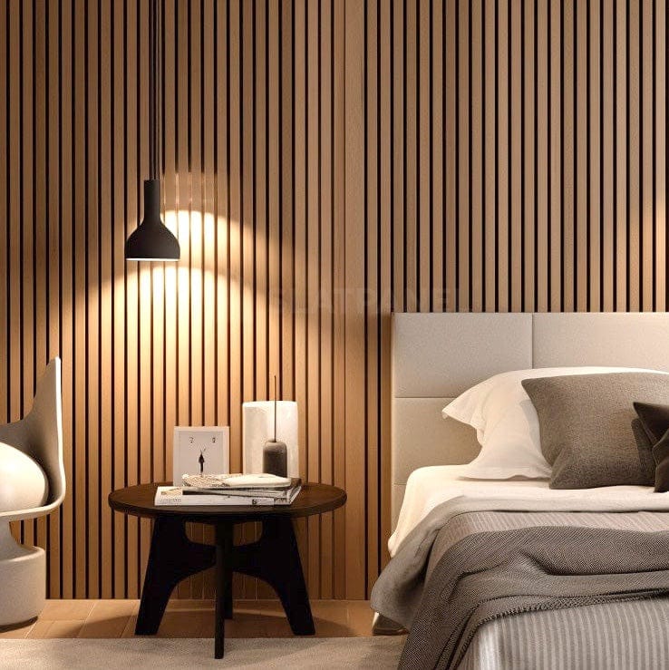 Natural Oak (Natural Core) Acoustic Slat Wood Wall Panels | Order Online