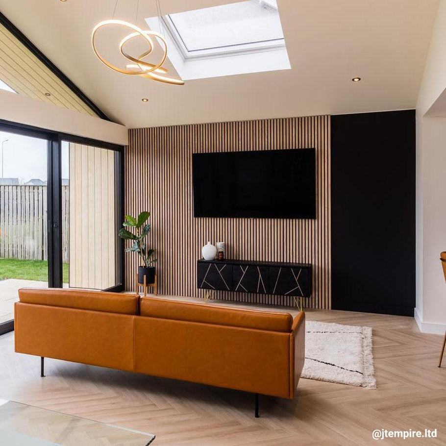 Natural Oak Acoustic Slat Wood Wall Panels | Order Online