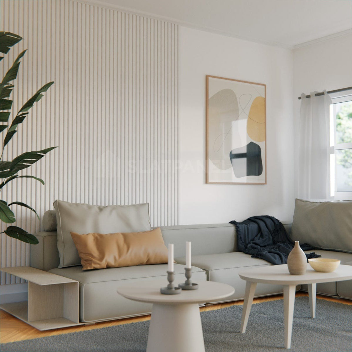 White Wood Slat Interior Wall Paneling | Order Online